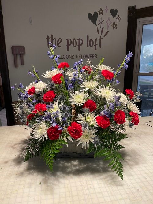 Casket Spray - The Pop Loft, Paxton, Illinois | The Pop Loft - Balloons ...